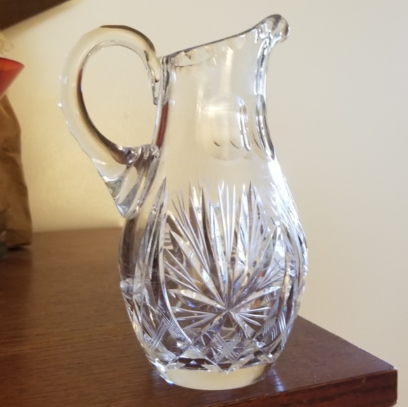 Dining | Euc Vintage Small Cut Glass Crystal Cream Pitcher | Poshmark